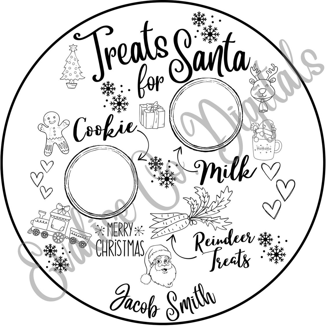 Santa Tray SVG Bundle, Santa Plate Svg, Christmas SVG, Dear Santa Tray ...
