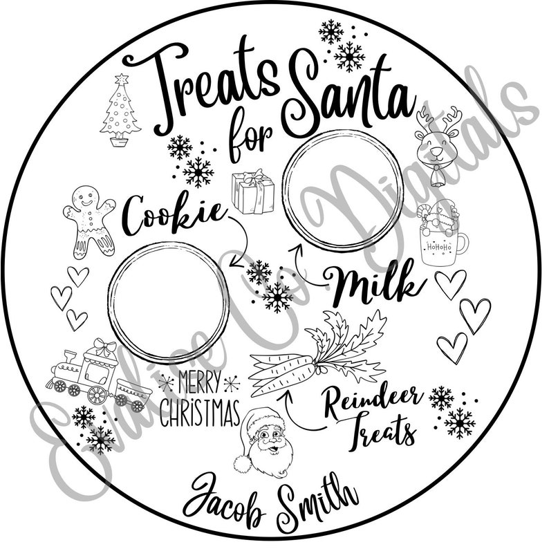 Santa Tray SVG Bundle, Santa Plate Svg, Christmas SVG, Dear Santa Tray ...