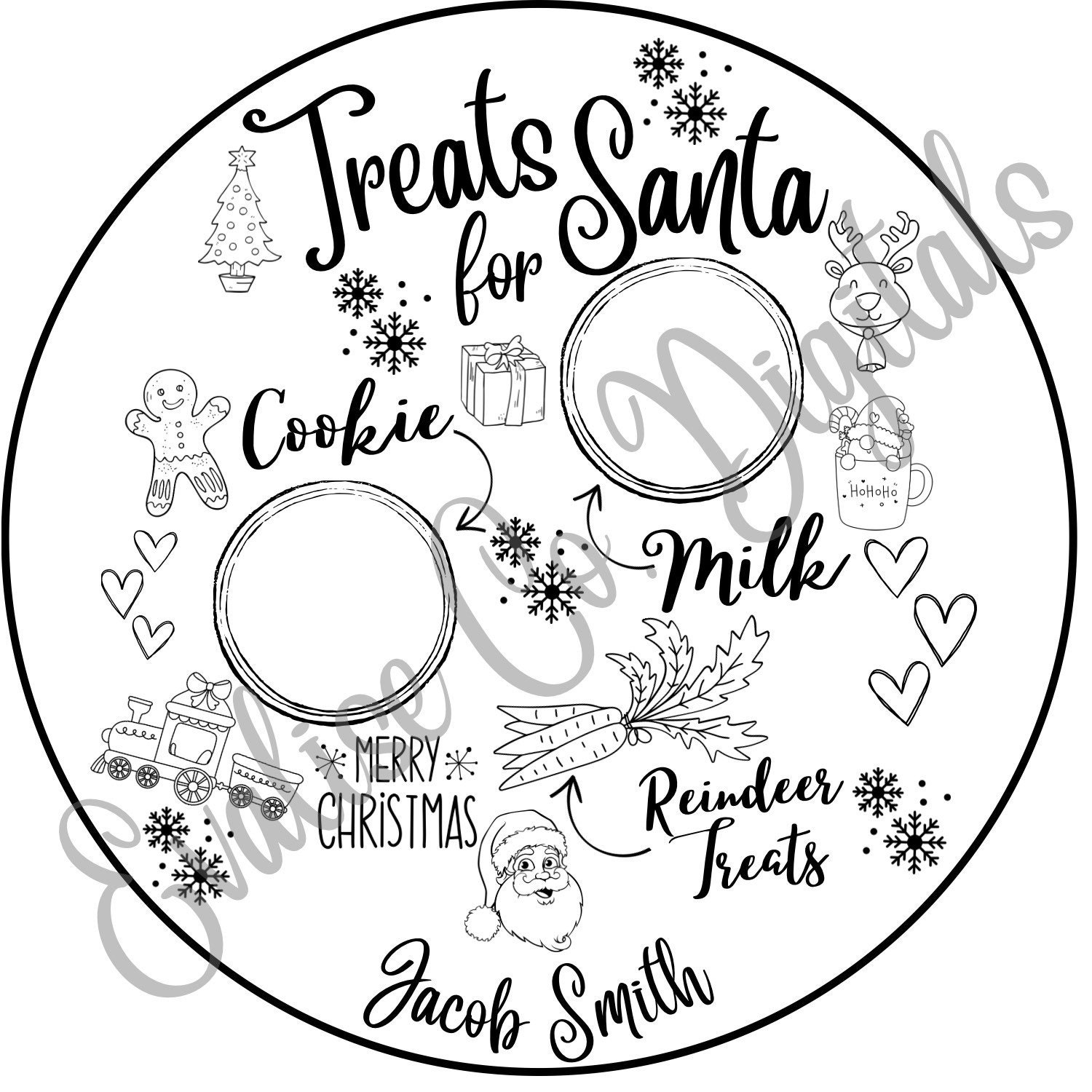 Santa Tray SVG Bundle, Santa Plate Svg, Christmas SVG, Dear Santa Tray ...