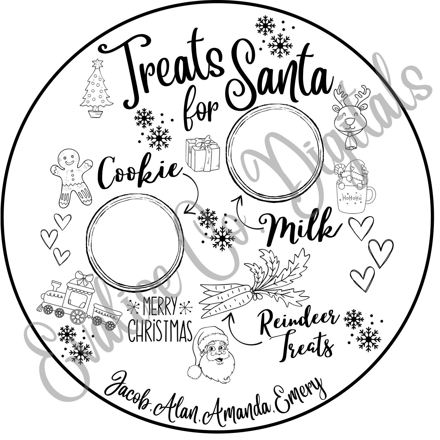 Santa Tray SVG Bundle, Santa Plate Svg, Christmas SVG, Dear Santa Tray ...