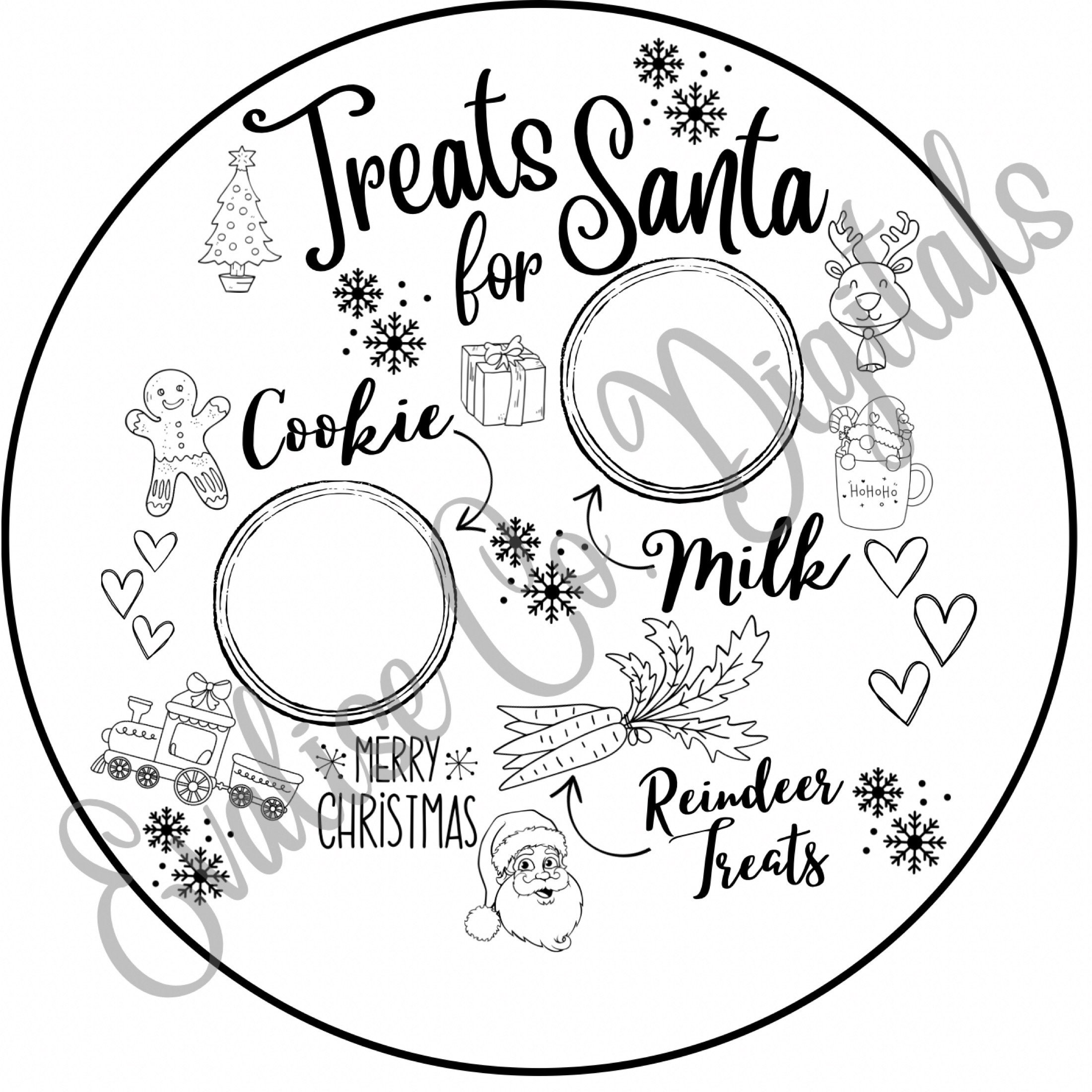 Santa Tray SVG Bundle, Santa Plate Svg, Christmas SVG, Dear Santa Tray ...