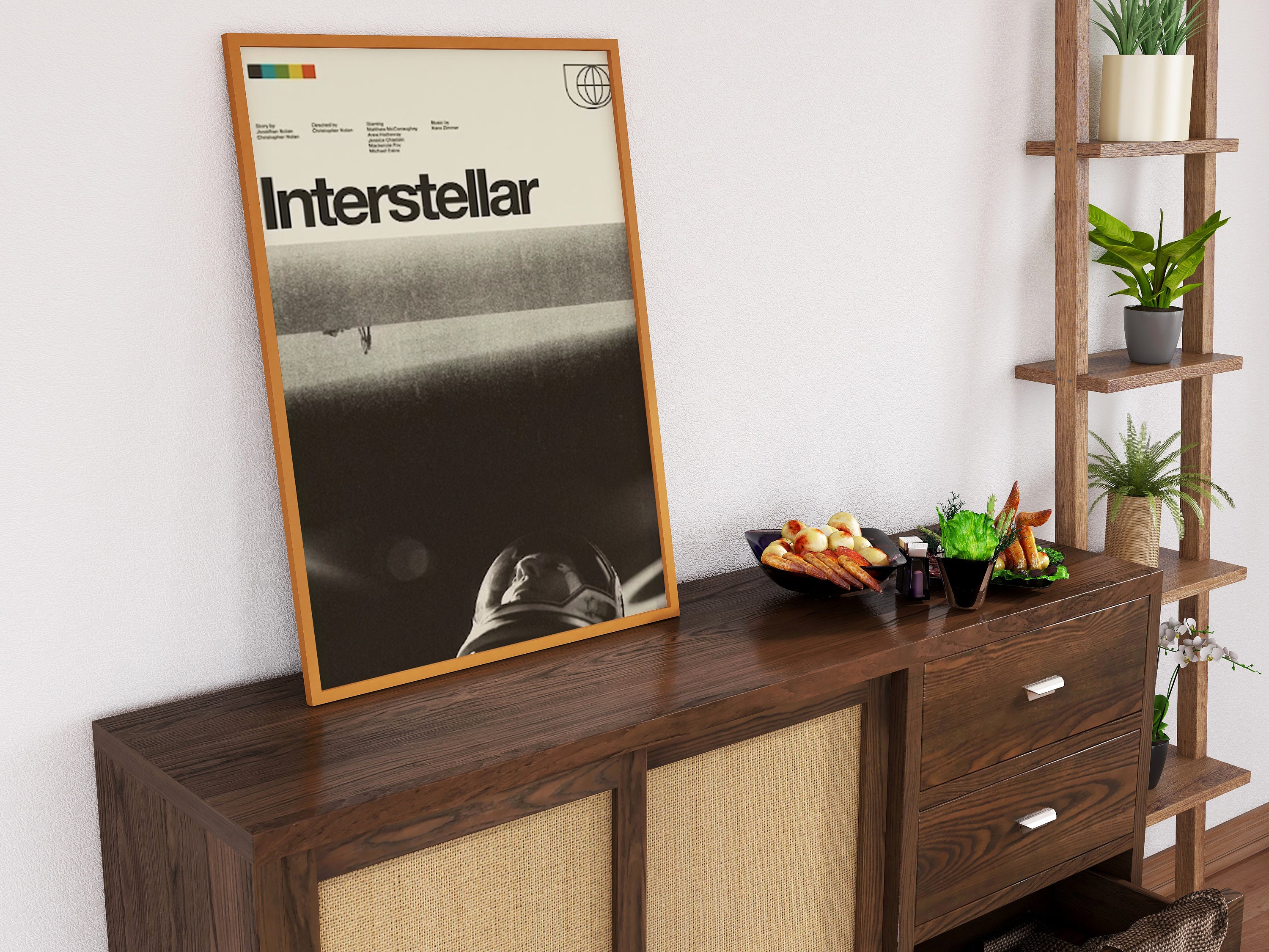 Interstellar Retro Film Poster, Space Movie Art Designed & Sold By Chetan Jain