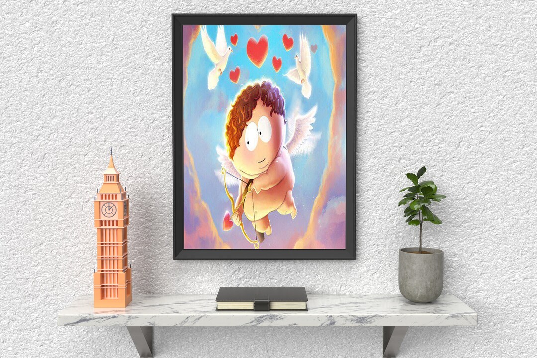 South Park Cupid Cartman Printed Deluxe Satin Surface Finish - Etsy