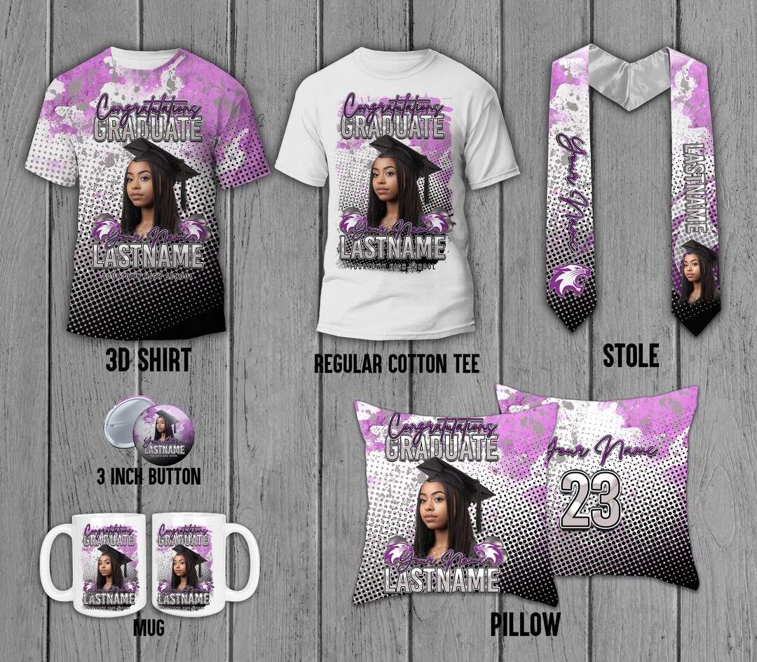 Personalized 3D Graduation Shirts, Graduation College Pillow ...