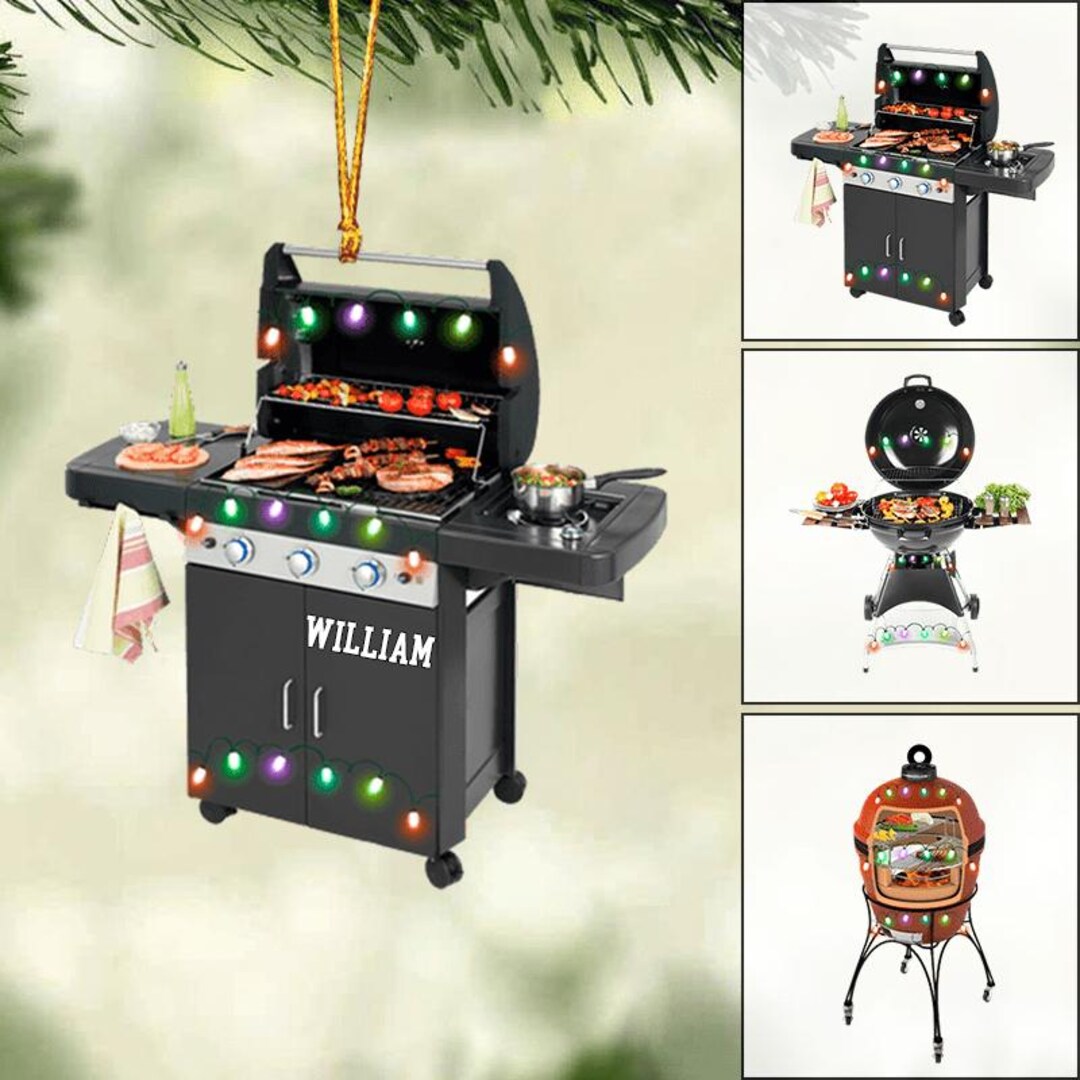 Personalized BBQ Smoker Ornament, Grill Christmas Ornament, Grill ...