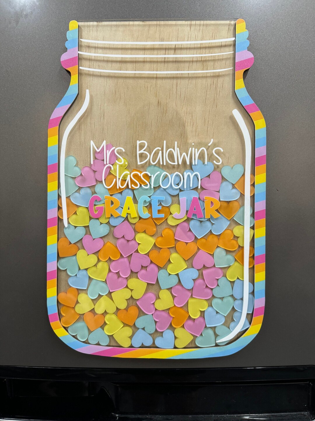 XL Reward Jar Magnetic With 150 Token for Classroom, Teacher Reward Jar ...