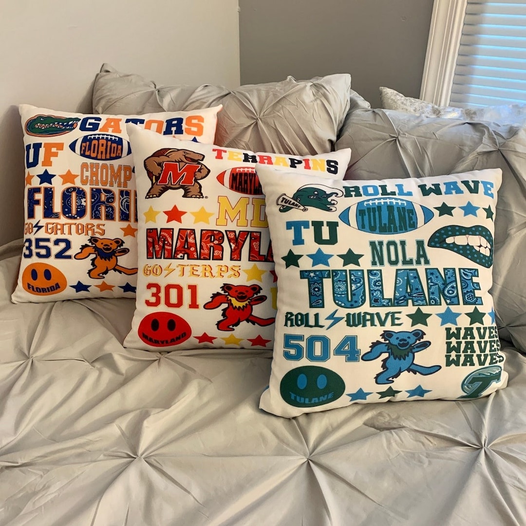 Custom College Pillows, University Pillow, College Bed Party Pillows ...
