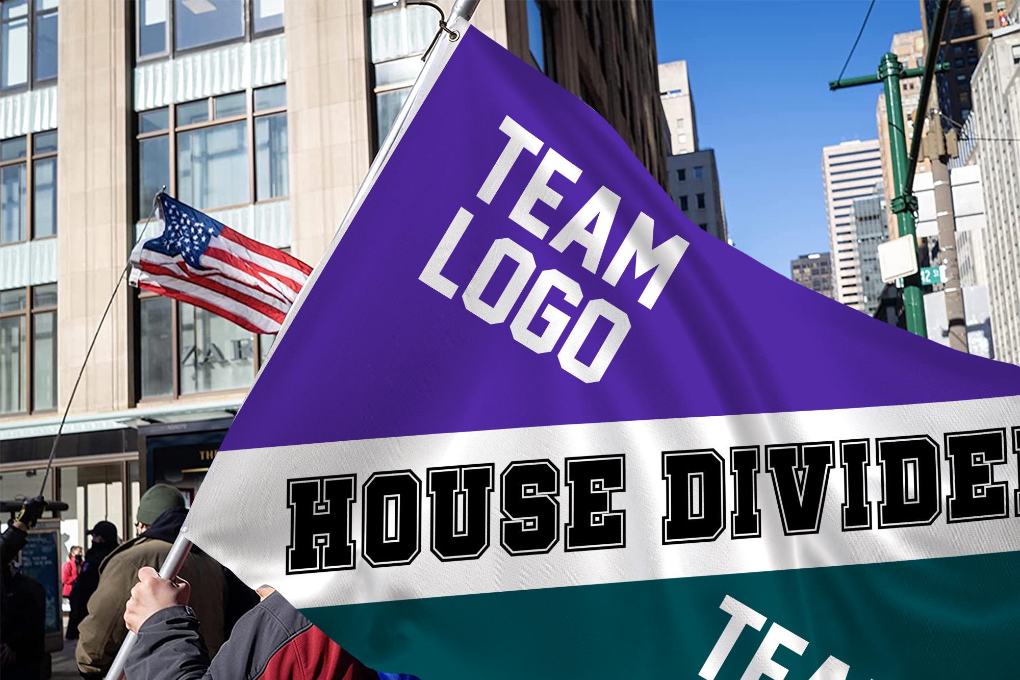Custom House Divided Flag 3x5ft, College Football, College Flag ...