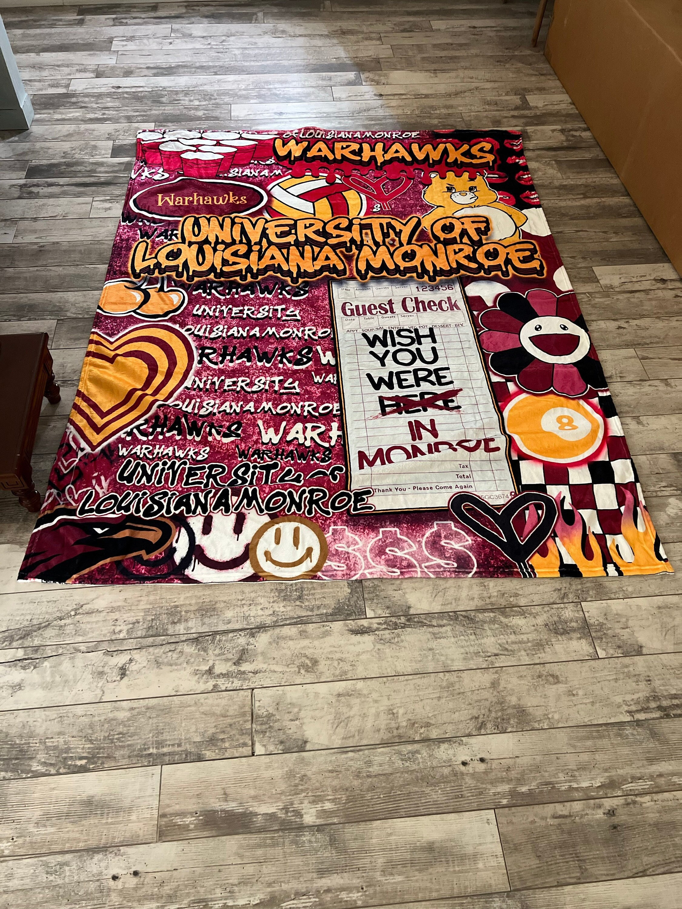 Custom College Blanket, Custom Graduation Blanket, Graduation Gift ...
