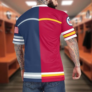 Custom Two Football Team Jersey, House Divided Football Jersey, House ...