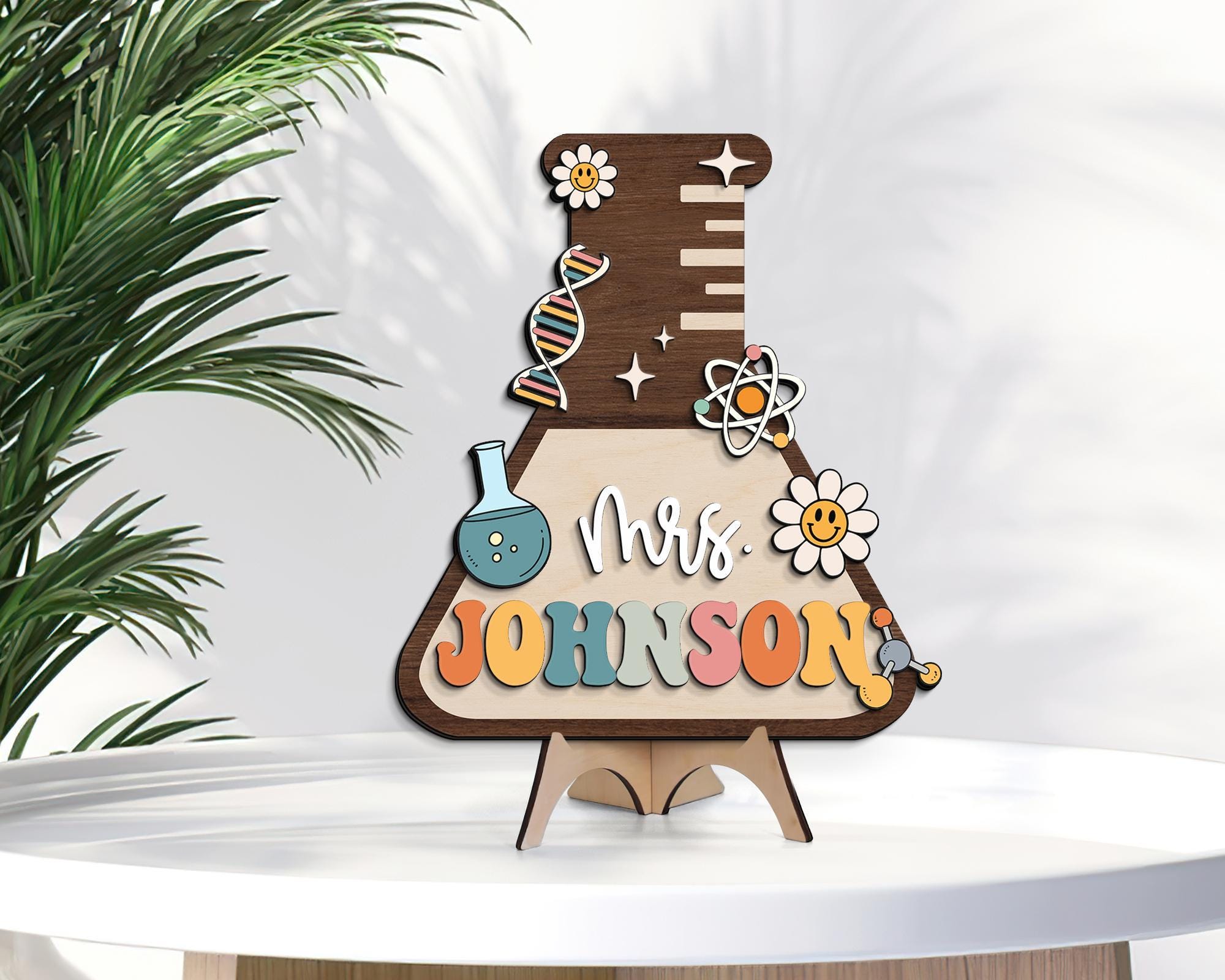 Custom 3D Science Teacher Name Sign, Teacher Door Hanger, Back to ...