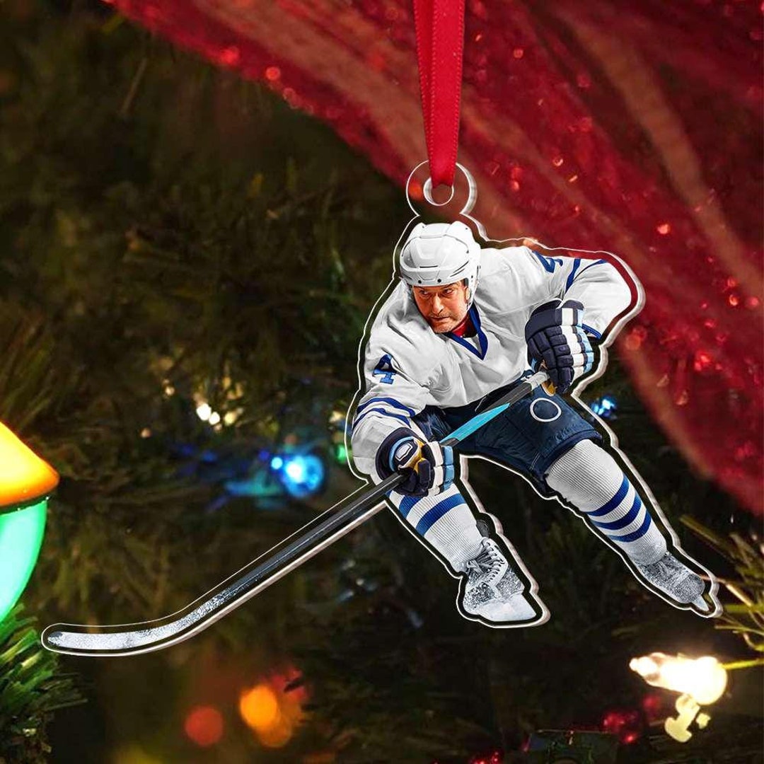 Personalized Ice Hockey Player Photo Ornament, Ice Hockey Christmas ...