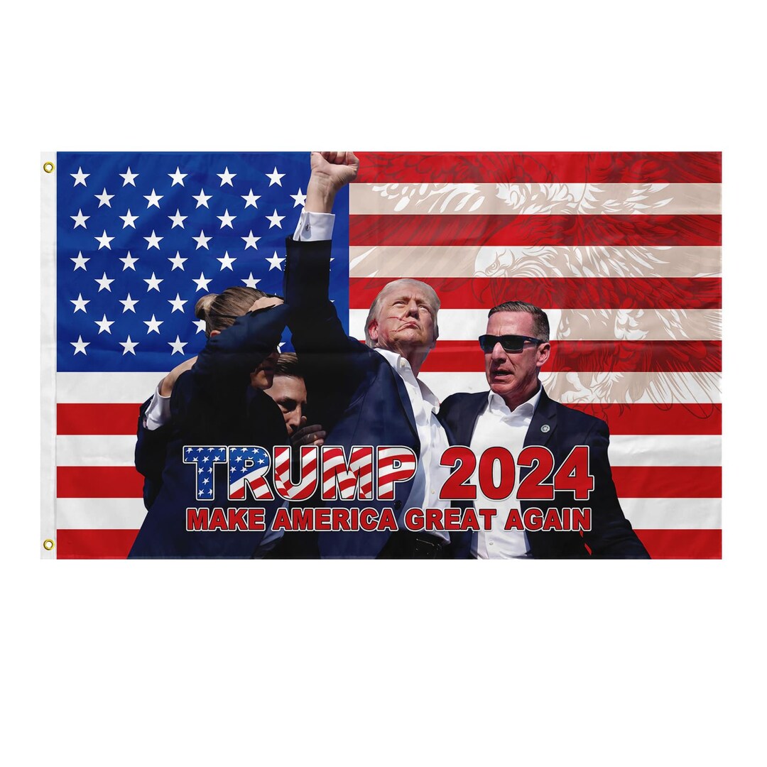 Trump Fist Pump Flag 3x5ft, Donald Trump Fight, Donald Trump ...