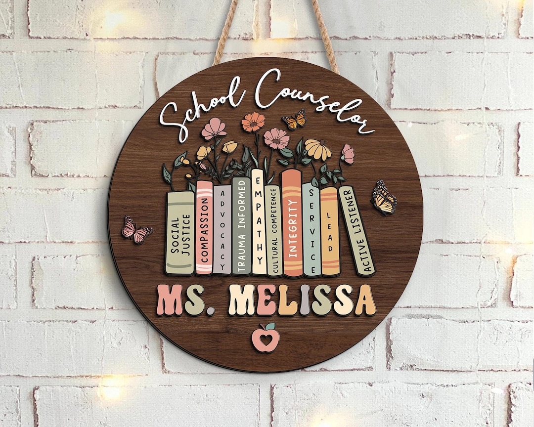 3D School Counselor Office Sign, Personalized School Psychologist Gift ...