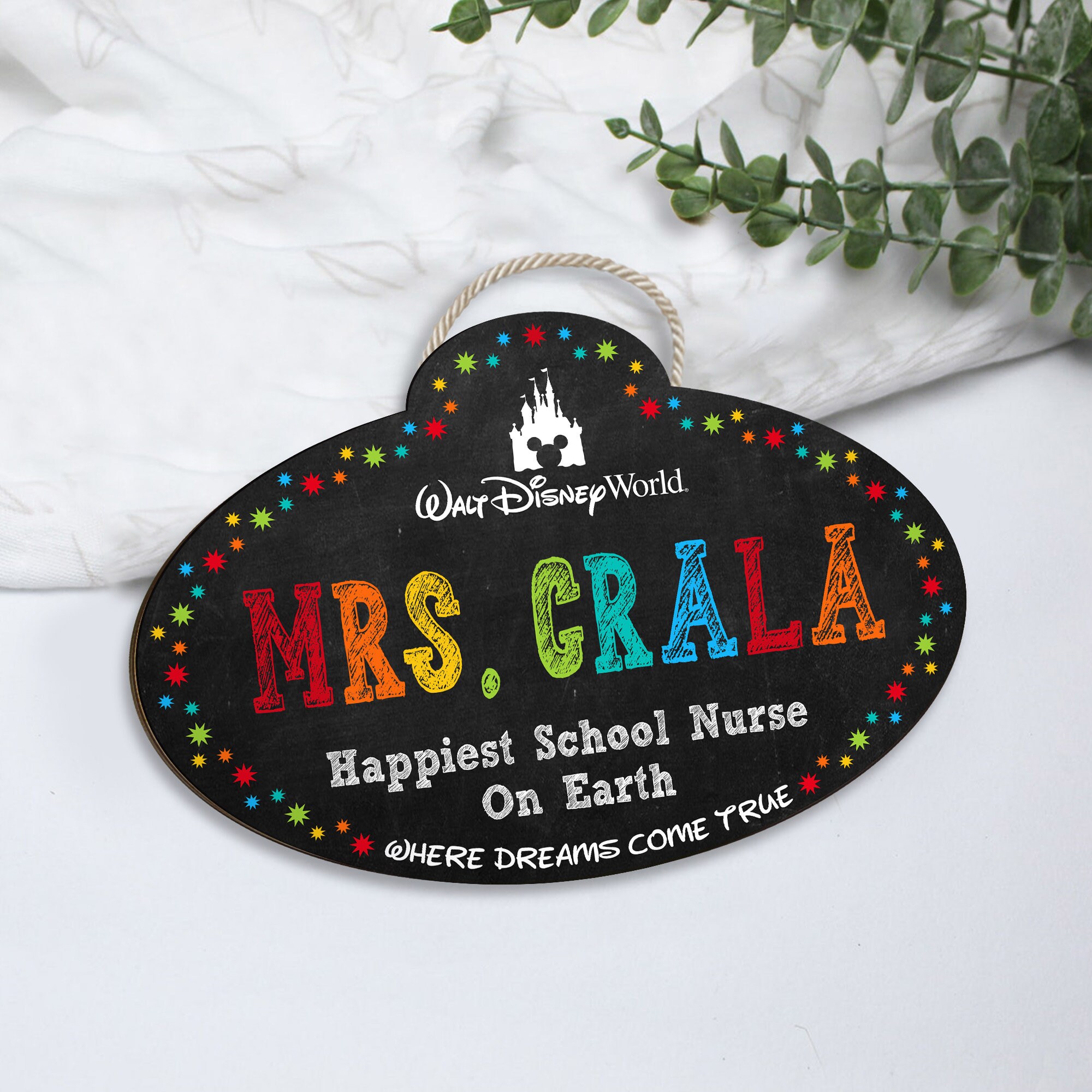 Personalized Welcome Classroom Door Sign, Disney Teacher Sign, Teacher ...