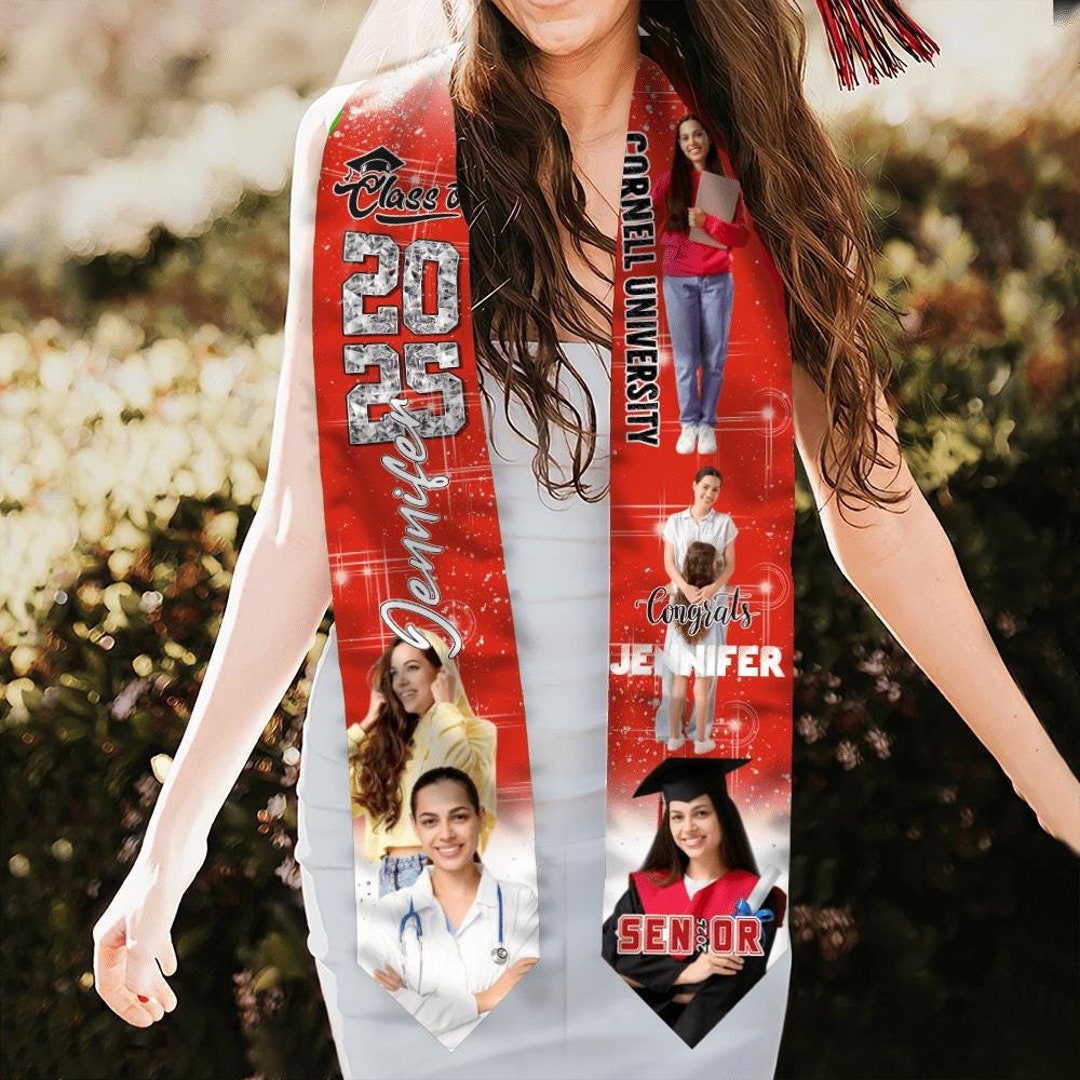Personalized Graduation Stole, Custom Graduate Stoles 72in, Graduation ...