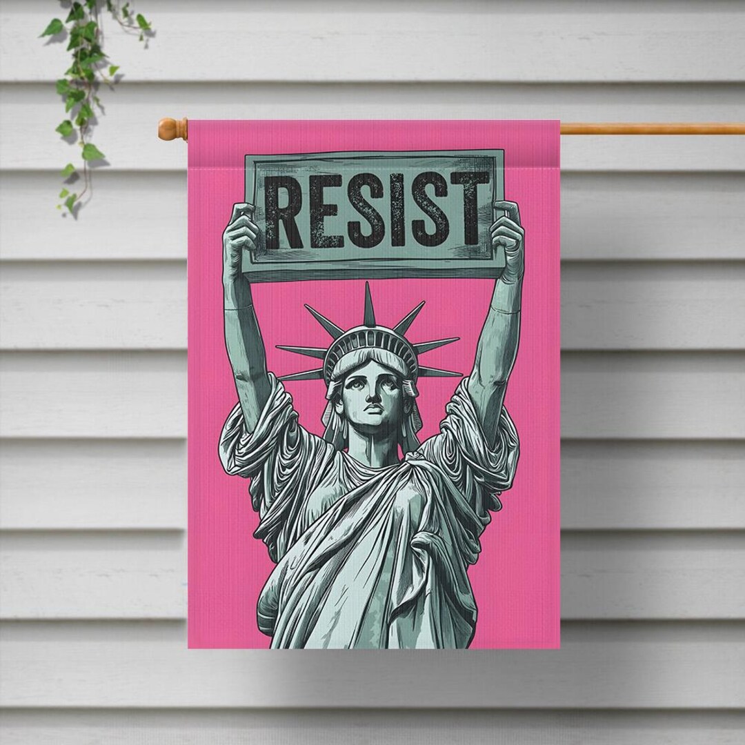 Statue of Liberty Holding Resist Garden Flag, Pro Women's Rights ...