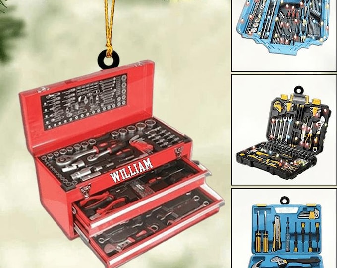 Mechanic Tool Box Ornament, Christmas Tree Mechanic Repair Shop Decor ...