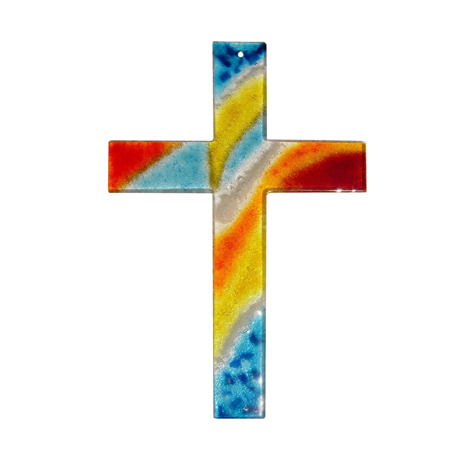 Glass Cross "colour Gradations", 13,8 Inch (35 Cm) - Etsy