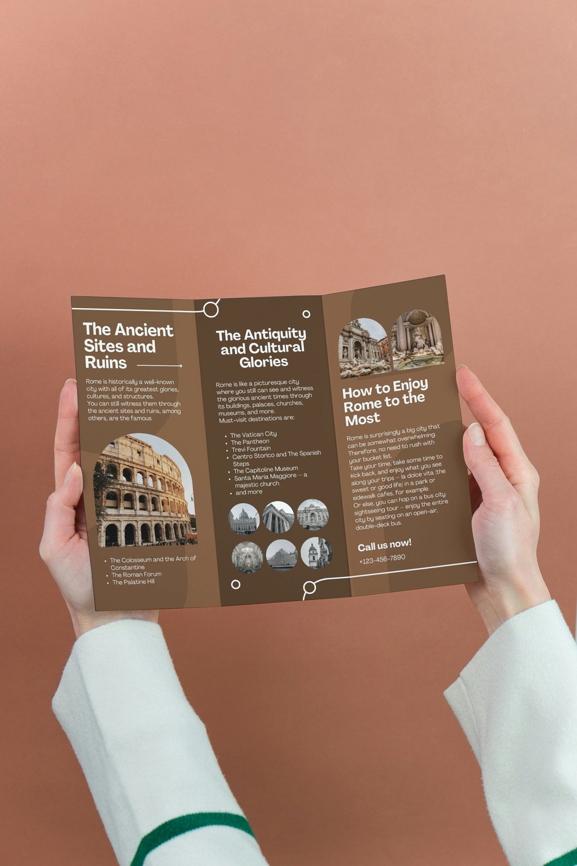 Trifold Brochure Brown Creative World City Tour Trifold Brochure, Tour ...