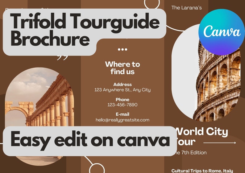 Trifold Brochure Brown Creative World City Tour Trifold Brochure, Tour ...