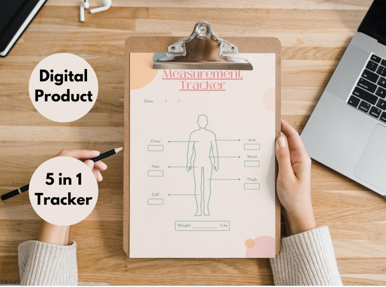 Body Measurement Tracker Printable: Track Progress for Women and Men ...