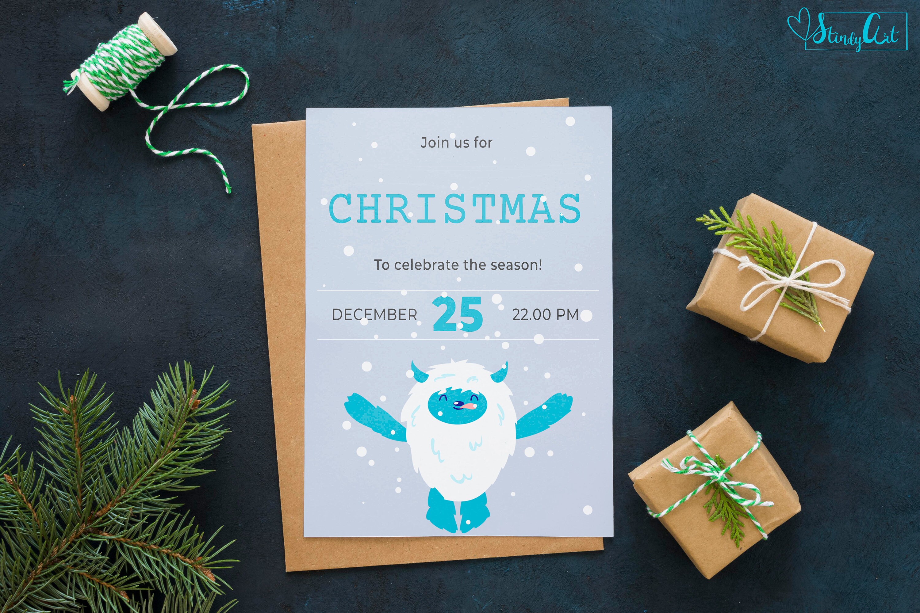 Christmas Yeti Svg Bigfoot Svg, Cute Yeti Clipart With Snowflakes ...