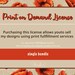 Print on Demand License for 1 (single) Clipart Set | Digital Paper Pack ...