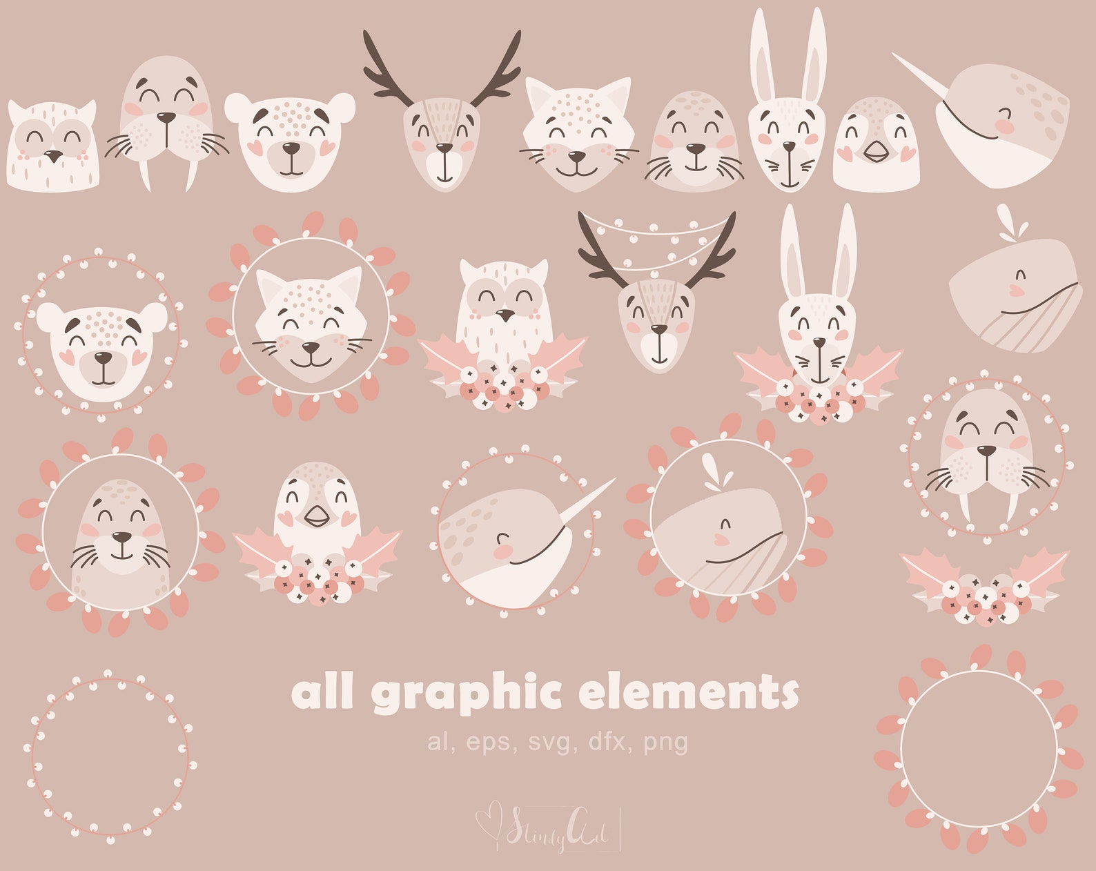 Arctic Animals Svg, Nursery Winter Animals Svg Files for Cricut, Bear ...