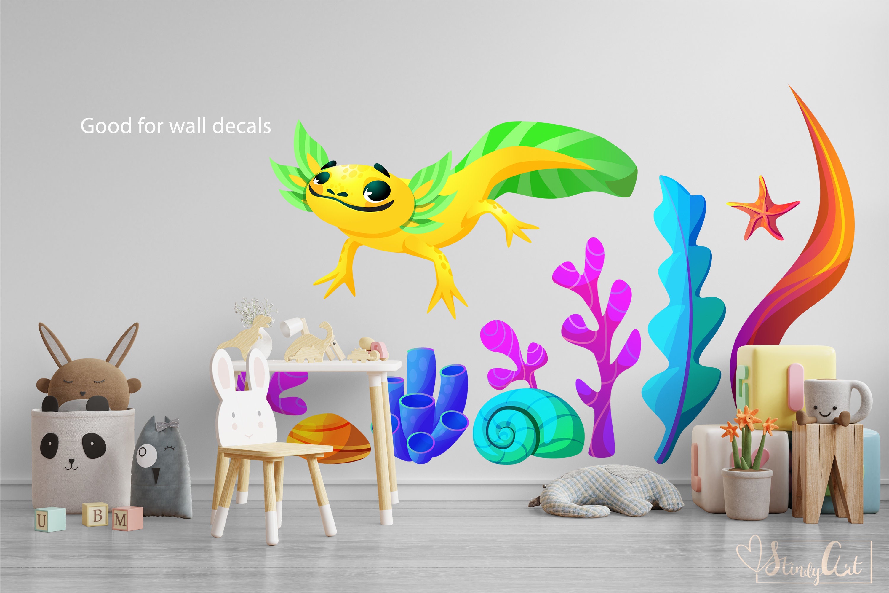 Axolotl Vector Files With Yellow Axolotl Clipart and Salamander Png ...