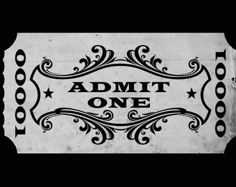 Ticket Admit One Svg - Etsy