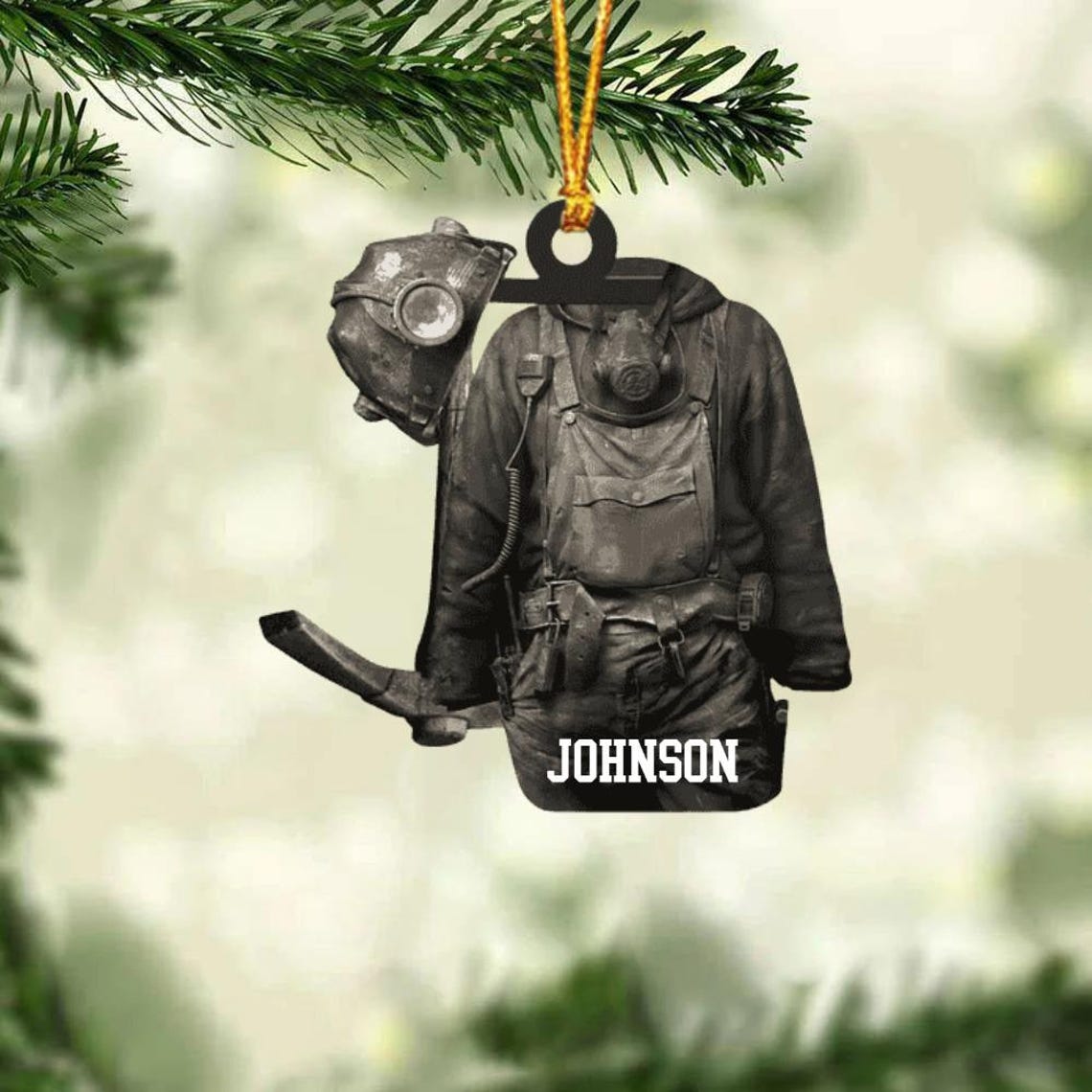 Personalized Coal Mining Equipment Christmas Ornament, Coal Mining ...