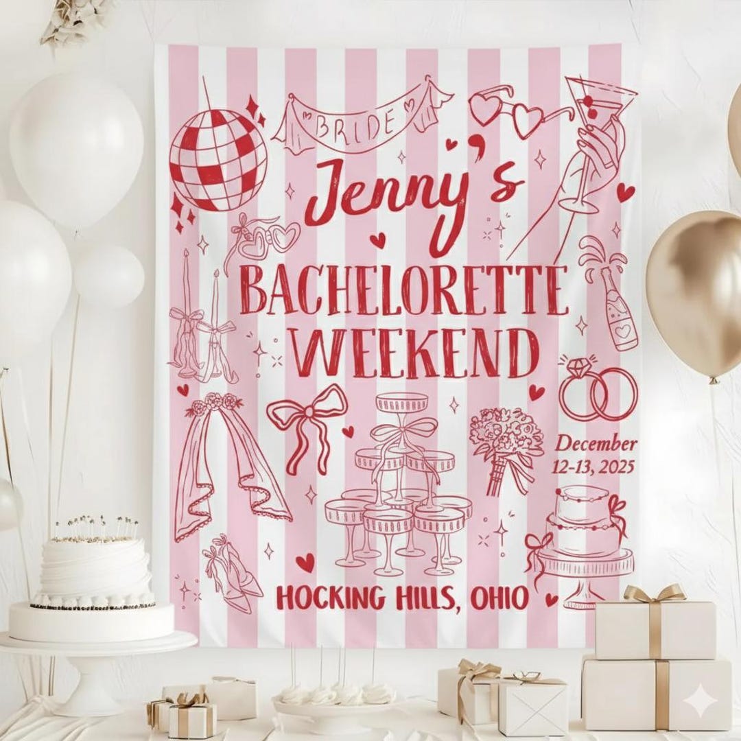 Personalized Bachelorette Party Decor, Bachelorette Beach Party Weekend ...