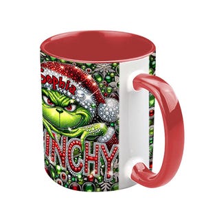 Personalized Grinch 3D Effect Accent Mug, Inflated Whoville Mug, Funny ...