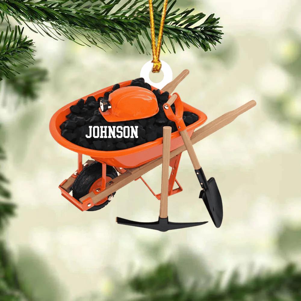 Personalized Coal Mining Equipment Christmas Ornament, Coal Mining ...