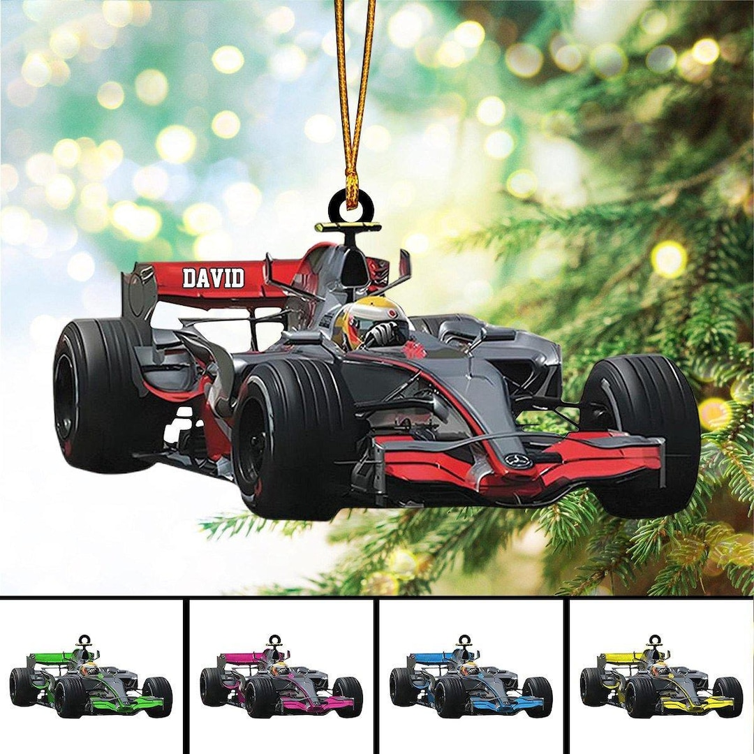 Personalized F1 Racing Car Christmas Ornament, F1 Racing Car Ornament ...