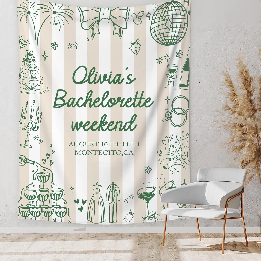 Personalized Bachelorette Party Decor, Bachelorette Beach Party Weekend ...