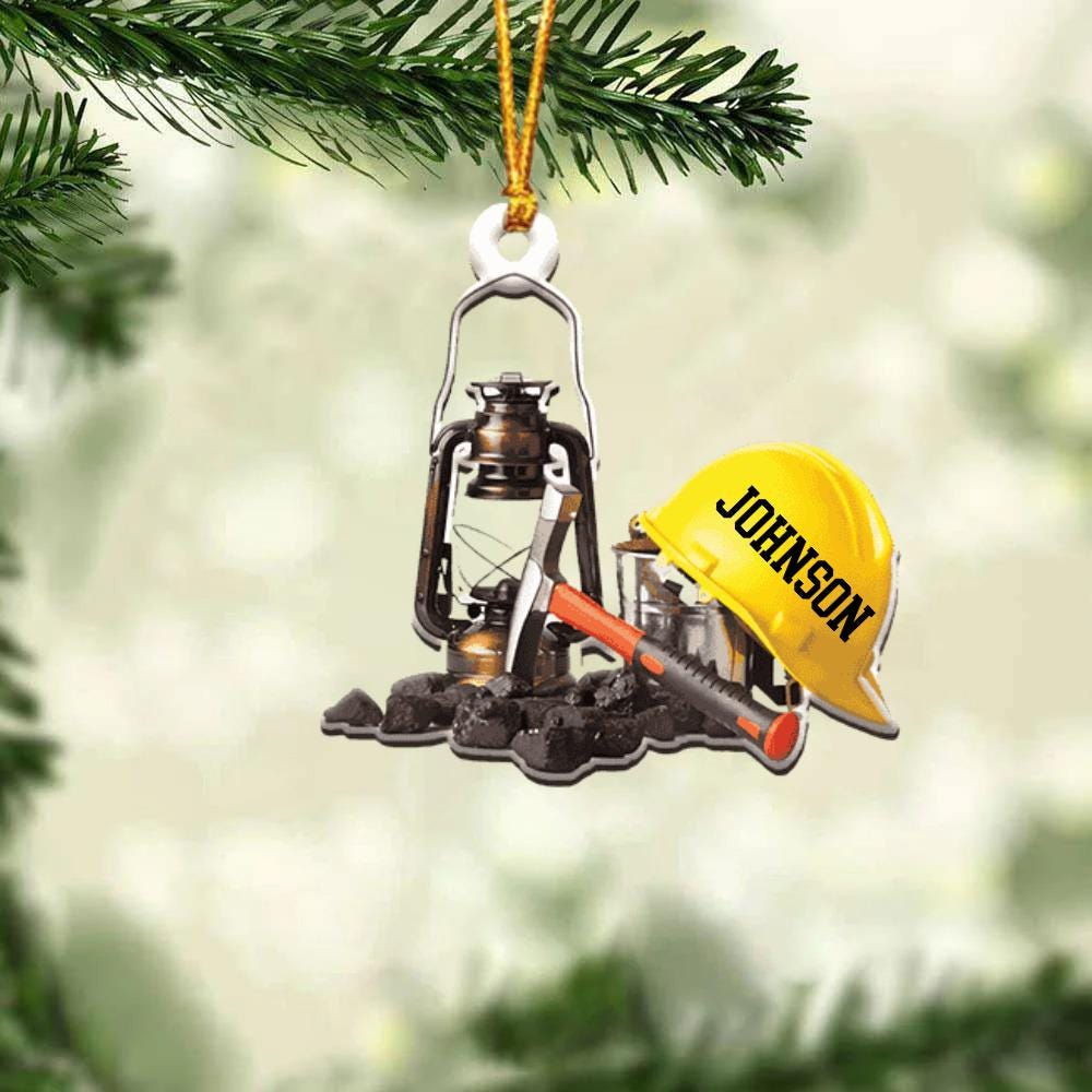 Personalized Coal Mining Equipment Christmas Ornament, Coal Mining ...