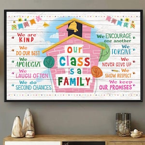 Our Class is A Family Printable, Teacher Bulletin Board, Classroom ...