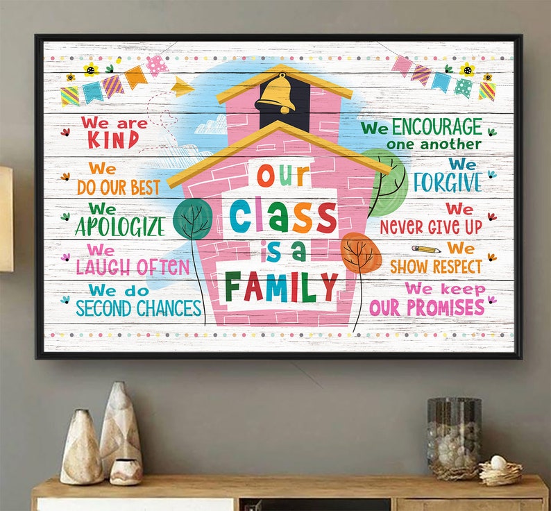 Our Class is A Family Printable, Teacher Bulletin Board, Classroom ...