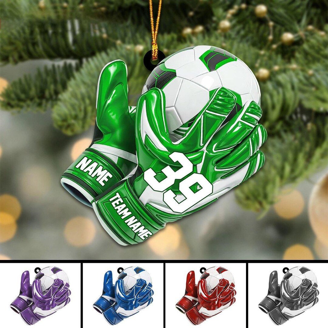 Personalized Soccer Goal Ornament, Soccer Goal Keeper Christmas ...