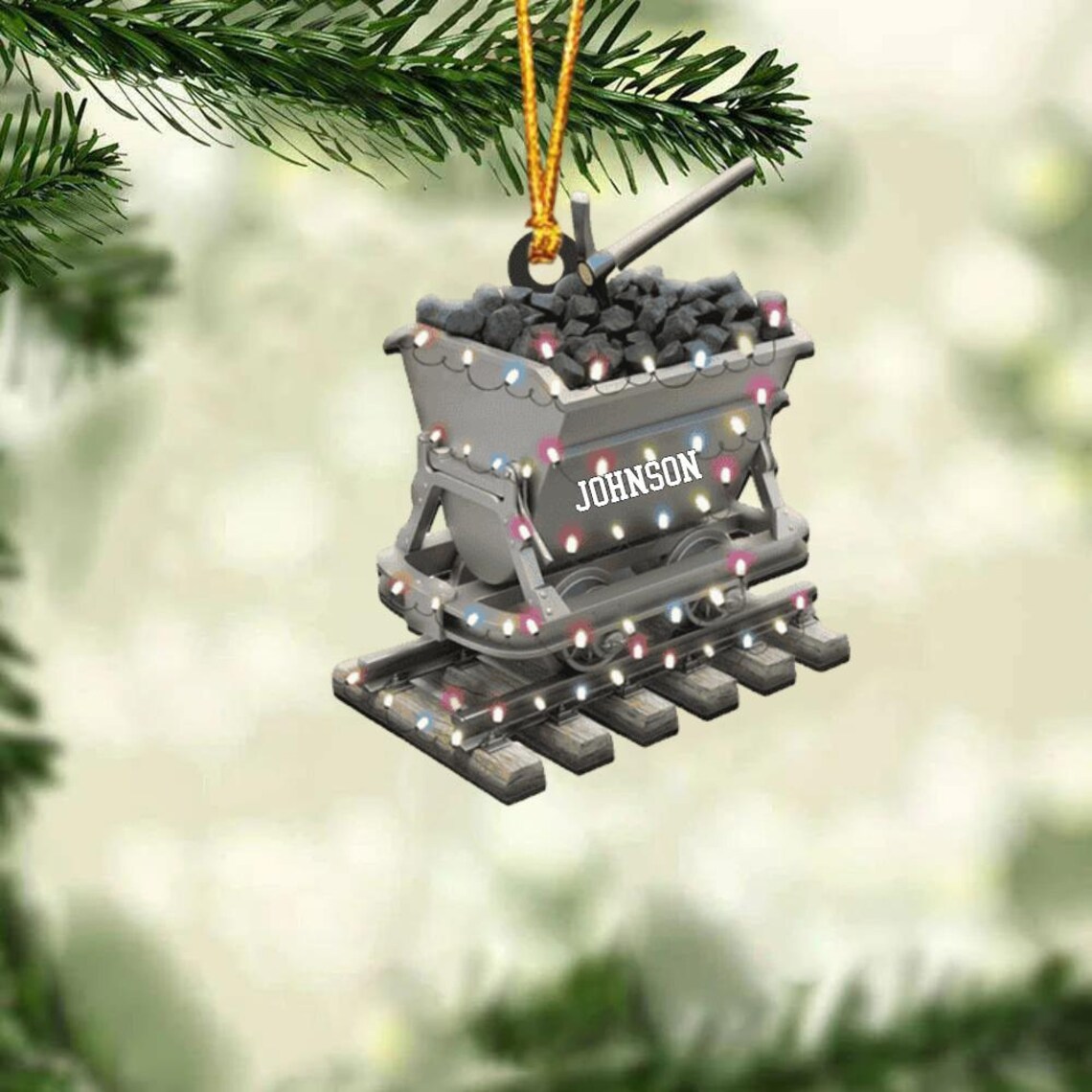 Personalized Coal Mining Equipment Christmas Ornament, Coal Mining ...