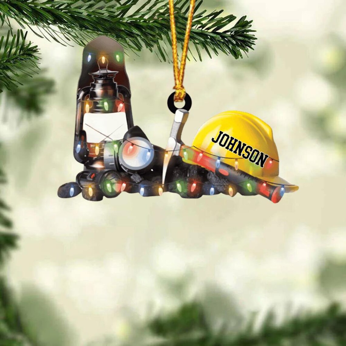 Personalized Coal Mining Equipment Christmas Ornament, Coal Mining ...