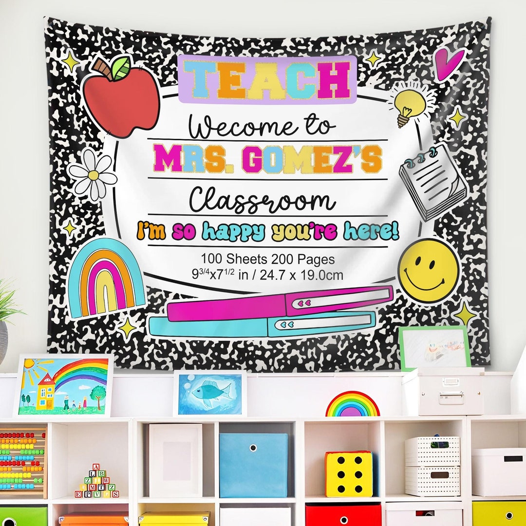 Custom Classroom Tapestry, Classroom Decor, Classroom Composition ...