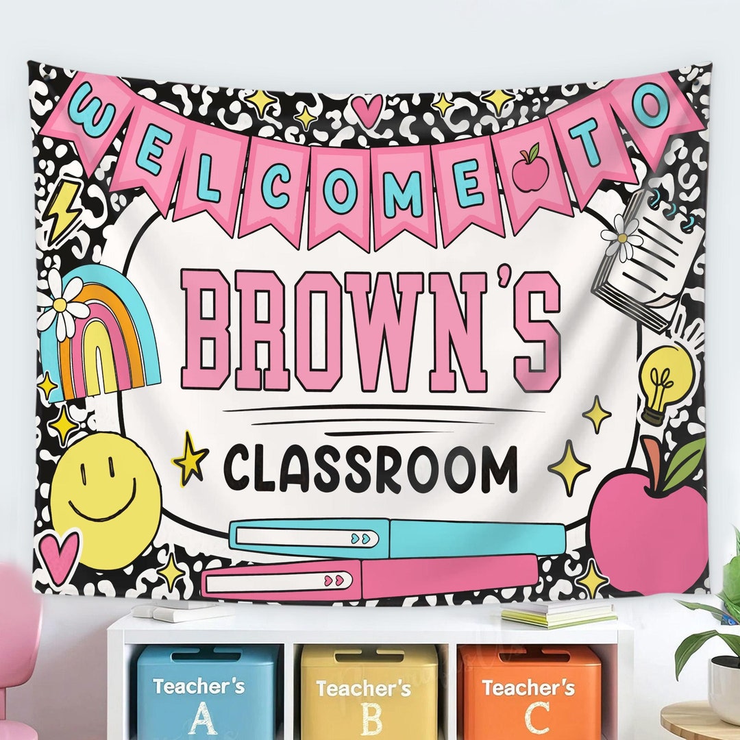 Custom Classroom Tapestry, Classroom Decor, Classroom Composition ...