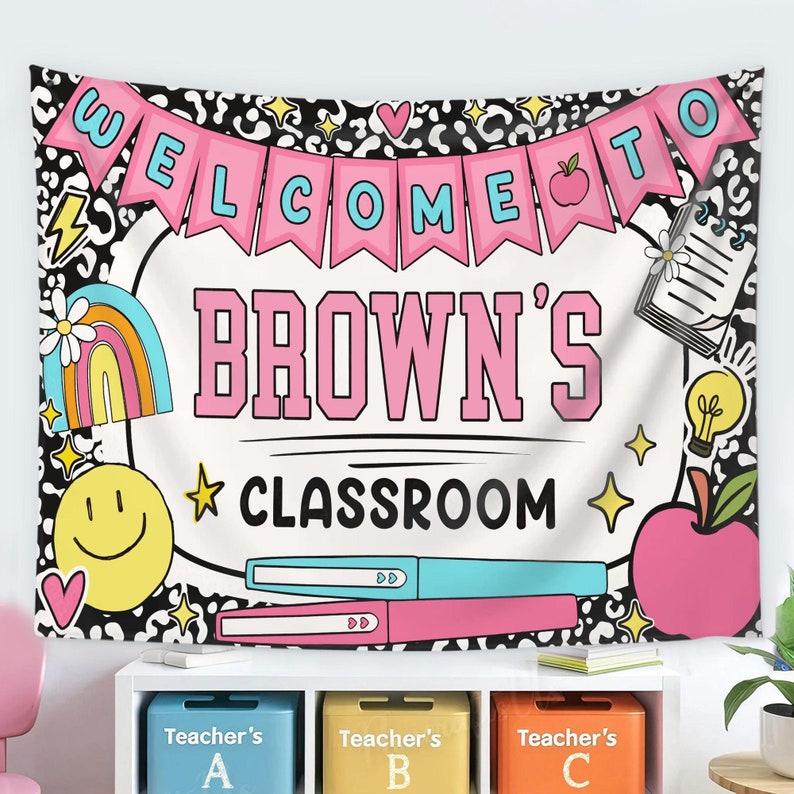 Custom Classroom Tapestry, Classroom Decor, Classroom Composition ...