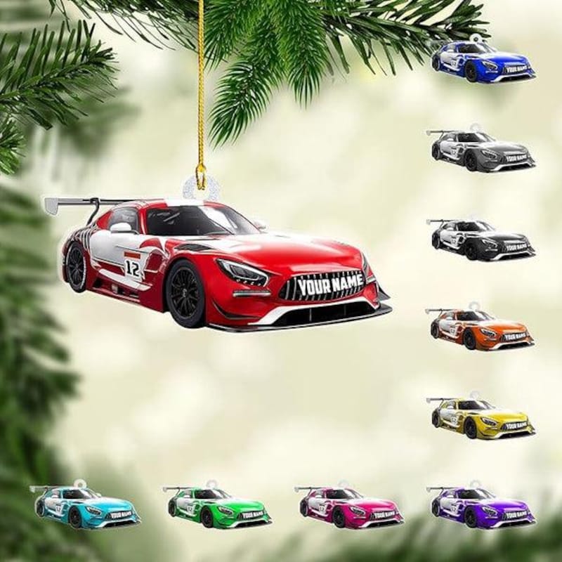 Race Car Ornament - Etsy
