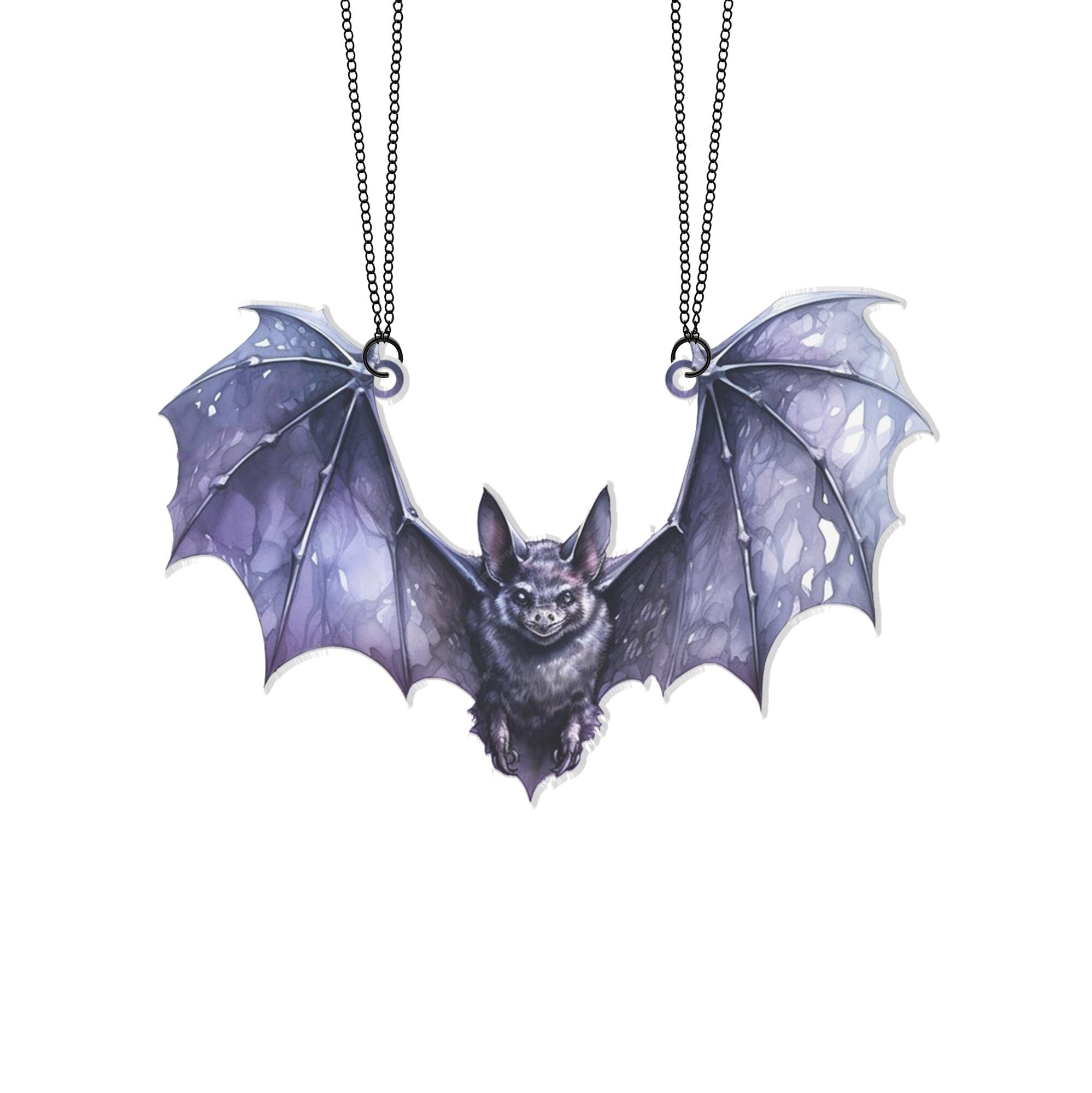 Gothic Bat Suncatcher, Stained Glass Bat Acrylic Suncatcher, Spooky Bat ...