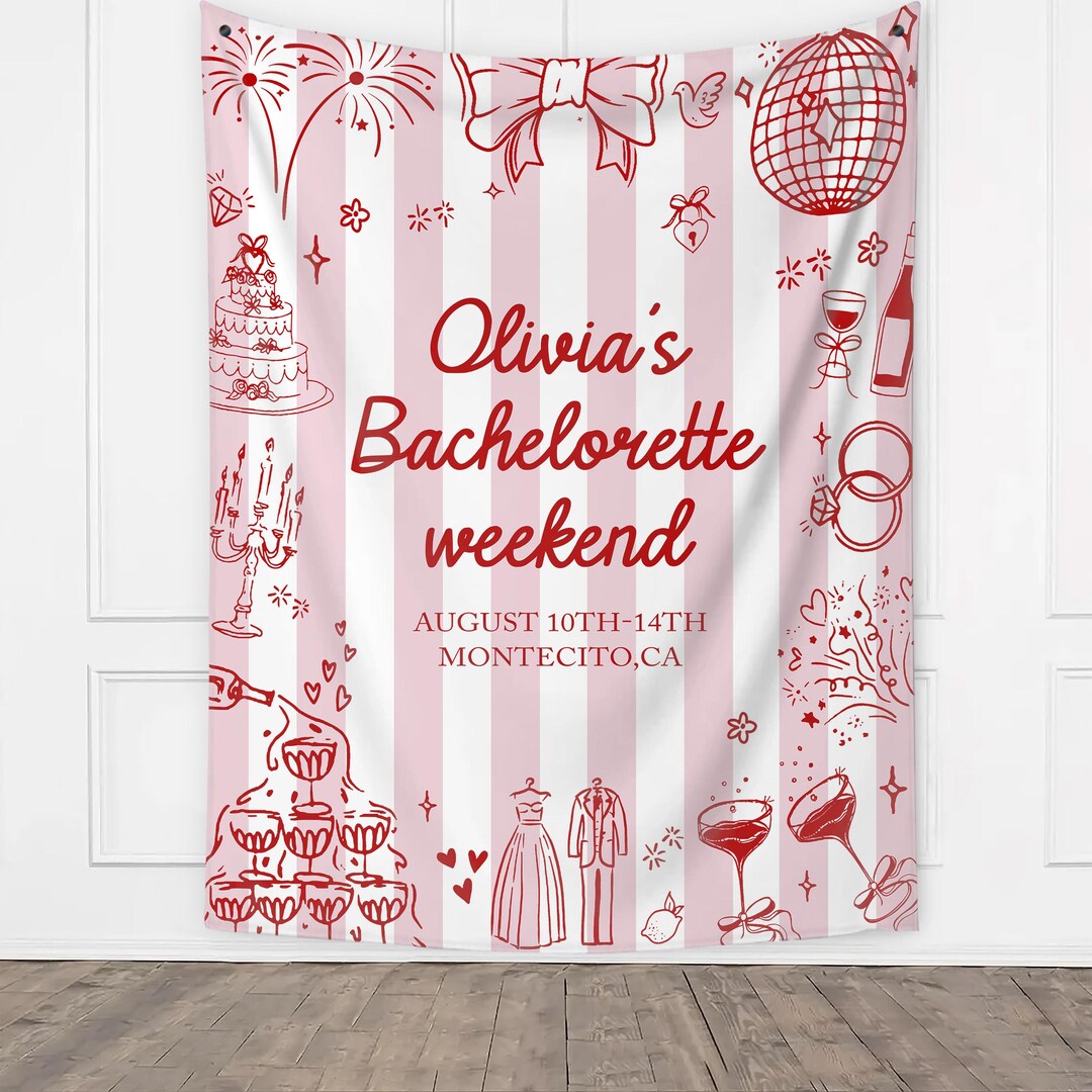 Personalized Bachelorette Party Decor, Bachelorette Beach Party Weekend ...