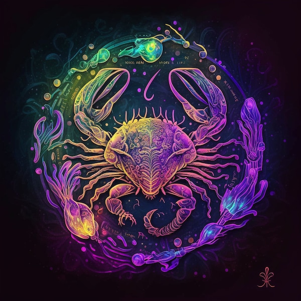 Cancer Zodiac Wallpaper - Etsy